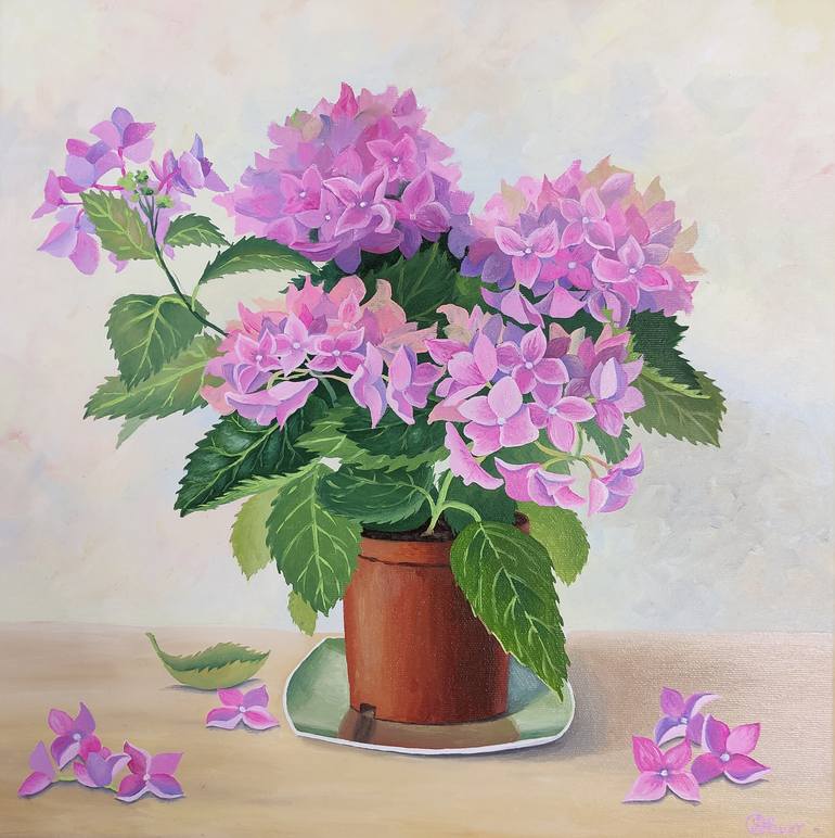 Hydrangea Painting by Olga Dotsenko | Saatchi Art