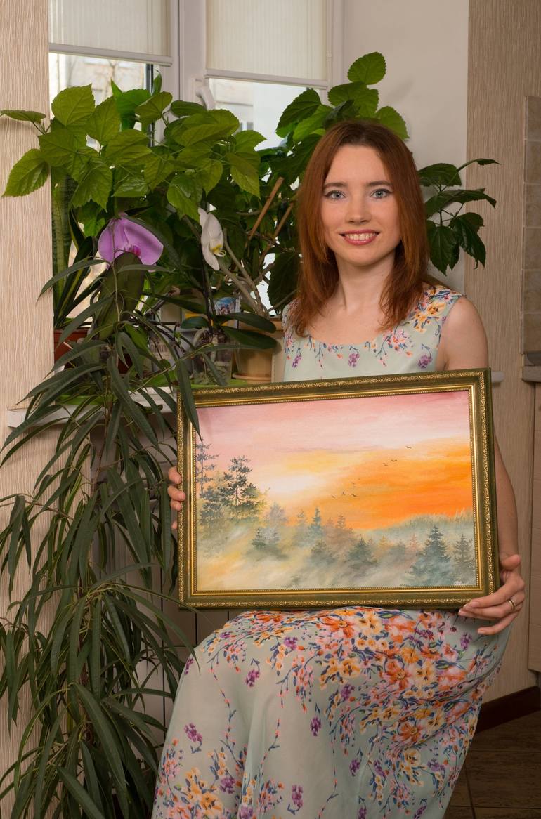 Artist in studio Painting by Olga Dotsenko | Saatchi Art