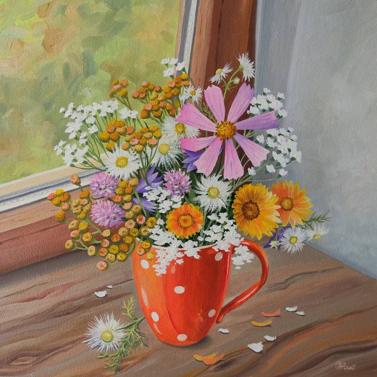 Autumn flowers Painting by Olga Dotsenko | Saatchi Art