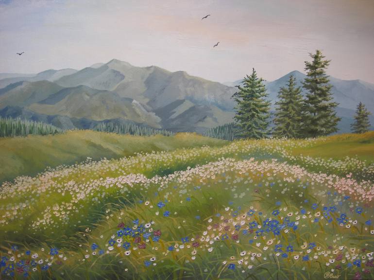 Mountains Painting by Olga Dotsenko | Saatchi Art