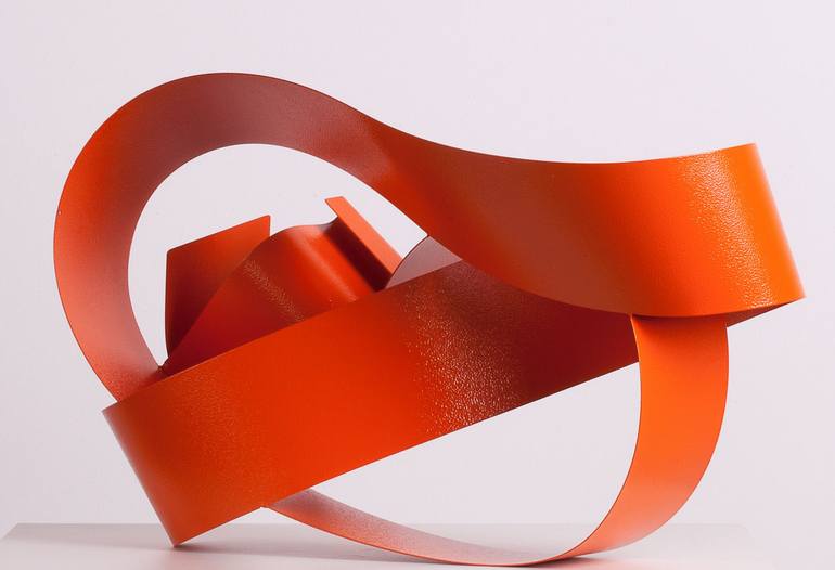 Orange Ribbon Sculpture by Antonio Spinosa | Saatchi Art