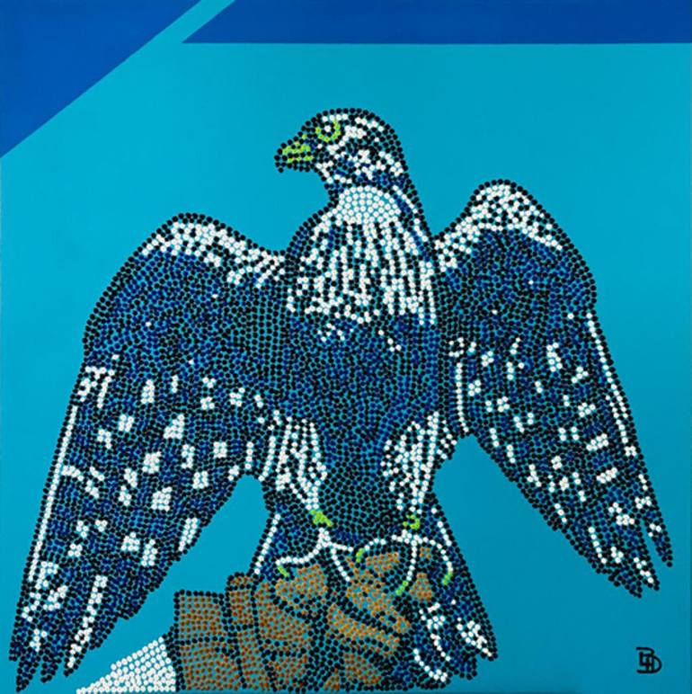 BLUE EAGLE Painting by Laure HATCHUEL | Saatchi Art