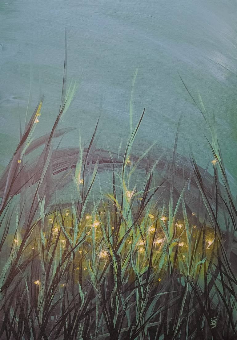 PRETTY FIREFLIES Painting by Svetlana Sokolova | Saatchi Art