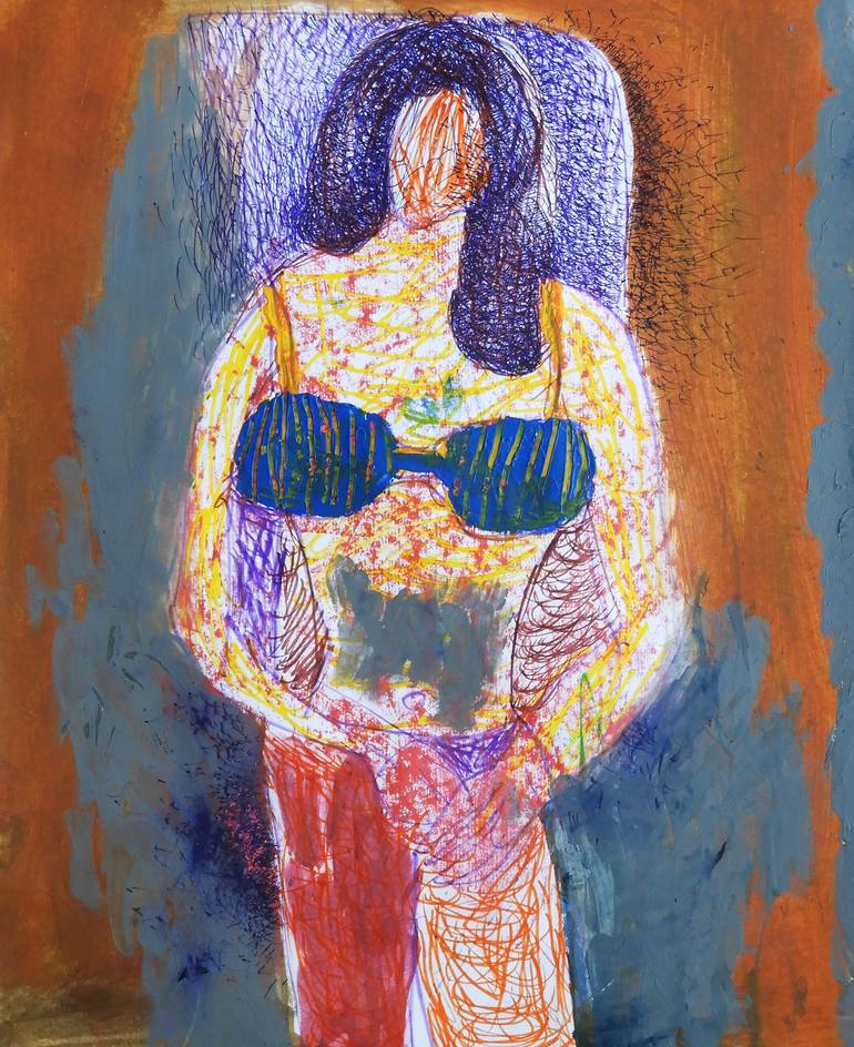 figure féminine E16 Painting by Jenwin Baby | Saatchi Art