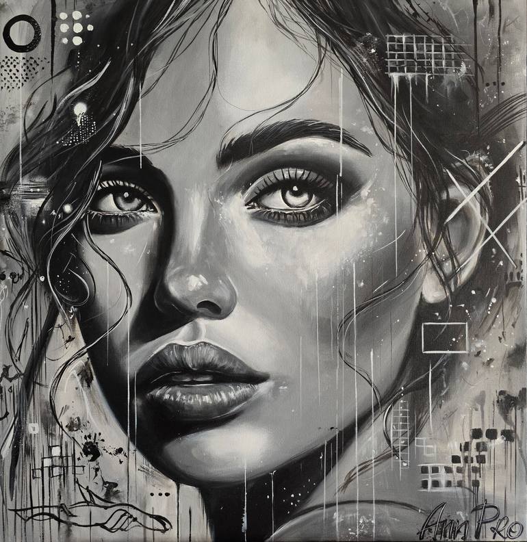 ECHOE - original acrylic deep artwork Painting by Ann Pro | Saatchi Art