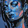THE OTHER SIDE - original acrylic painting, home decor, beautiful girl ...