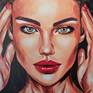 MENTALIST - original painting, woman face Painting by Ann Pro | Saatchi Art