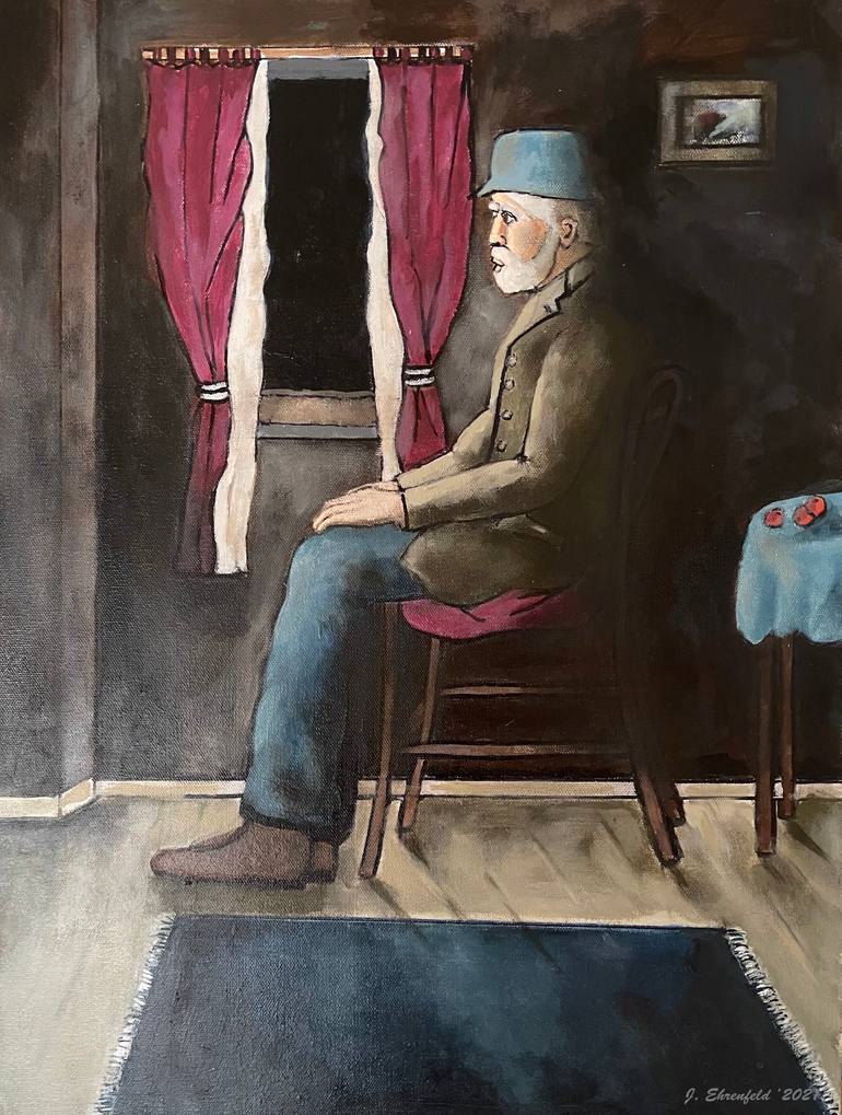 Man Alone (MAKE OFFER!) Painting by John Ehrenfeld | Saatchi Art