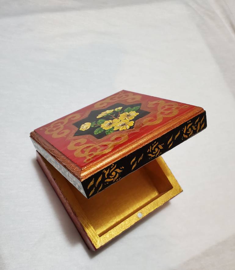 Jelwery Box. Golomorgh box Painting by Mehrnoush Bouzarjmehr | Saatchi Art