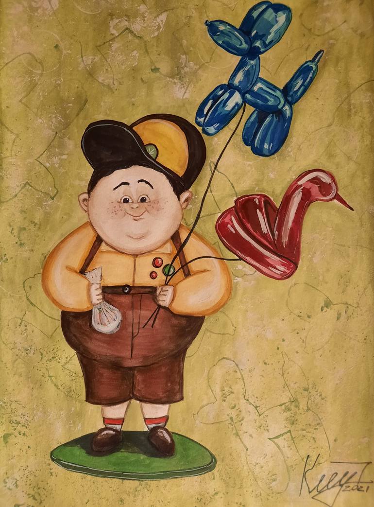 Cartoon in life Drawing by Katrina Lyapko | Saatchi Art