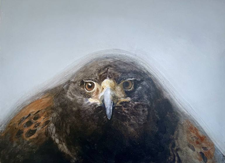 A Liminal Hawk Painting by Michael Prettyman | Saatchi Art
