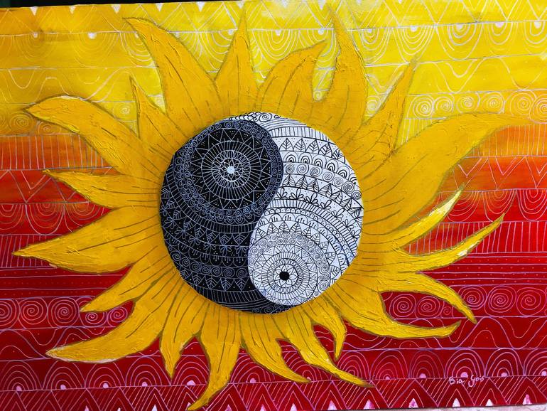 Yin Yang Sun Painting by Beatriz Gois | Saatchi Art