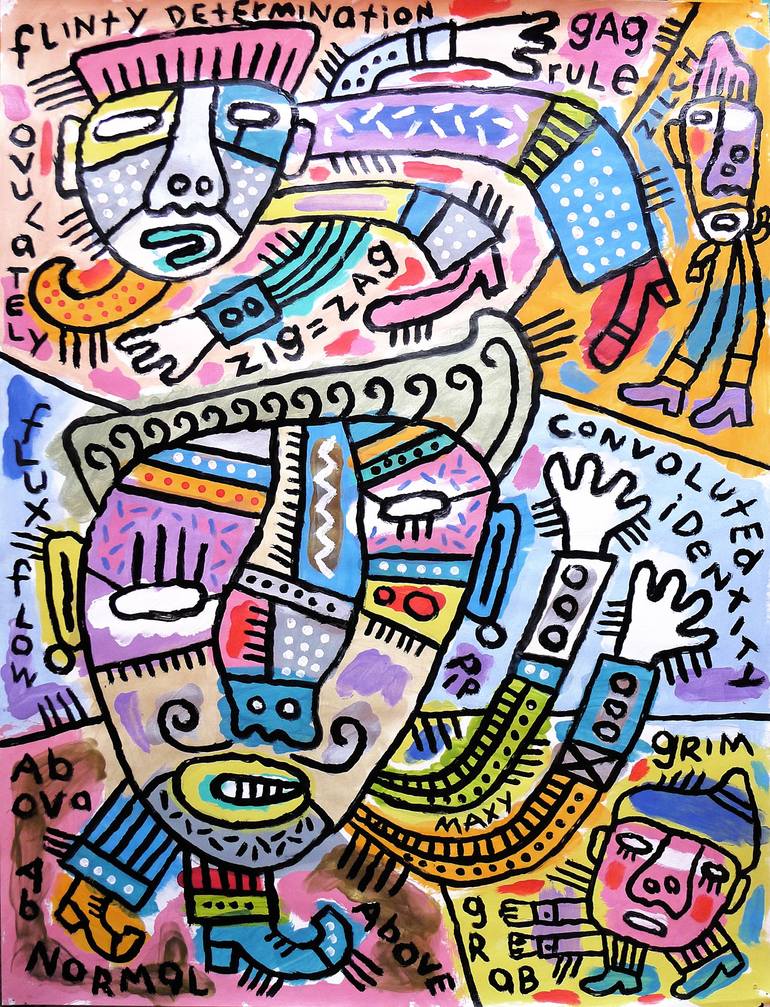 Convoluted Identity Painting by The Artist Maxy | Saatchi Art