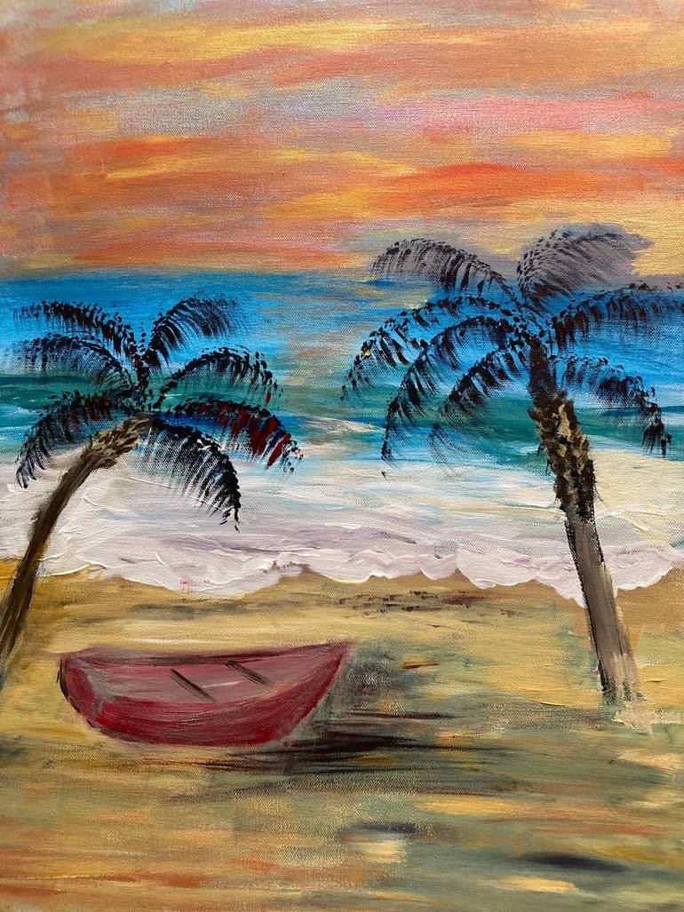 Beach Solitude Painting by Lori Ann Clancy | Saatchi Art