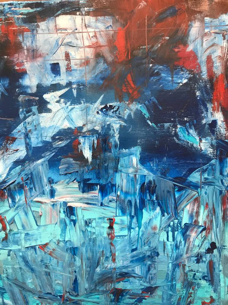 “Ice and Fire” Painting by Lori Ann Clancy | Saatchi Art