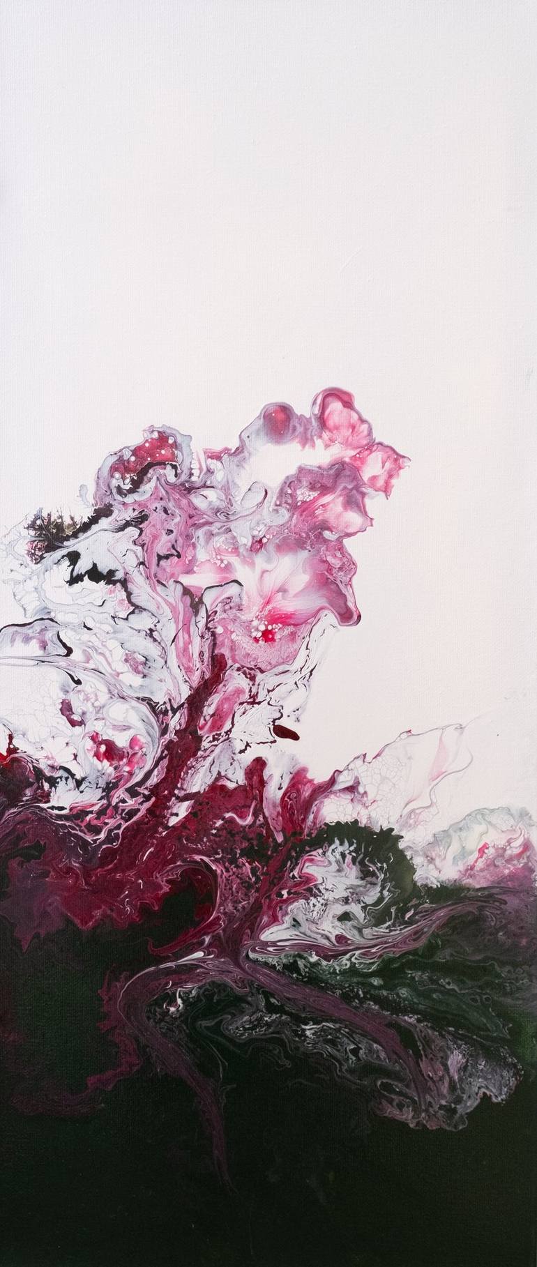 Thistle abstract acrylic painting with a flower Painting by Svetlana ...