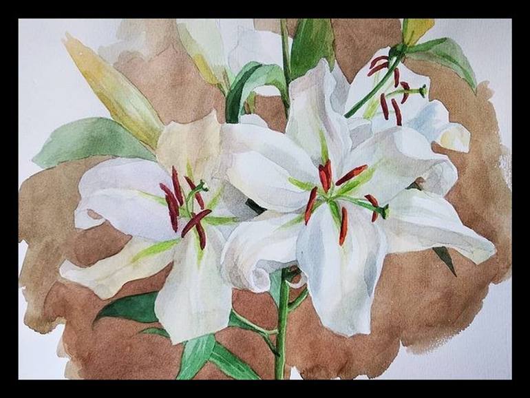 Lilies/Lirios Painting by Irina EndorphineArt | Saatchi Art