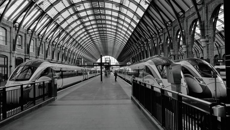 Walking into the train station Photography by Juan Murcia | Saatchi Art