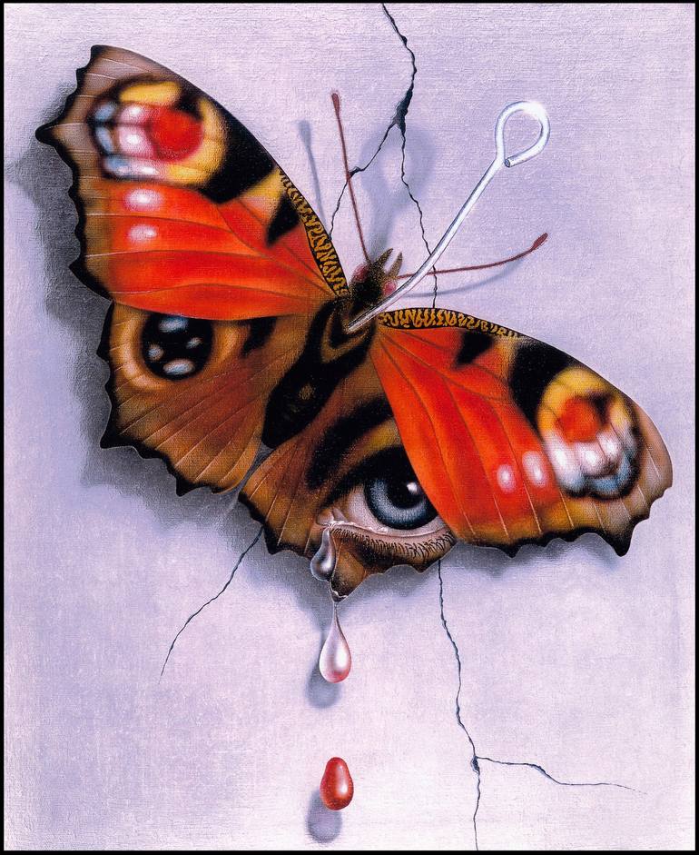 Inflicted pain Painting by Vitaly Moiseev | Saatchi Art