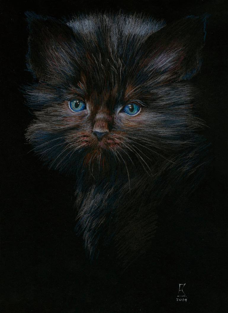 Painting Original painting Original art cats Cat painting on paper Art ...