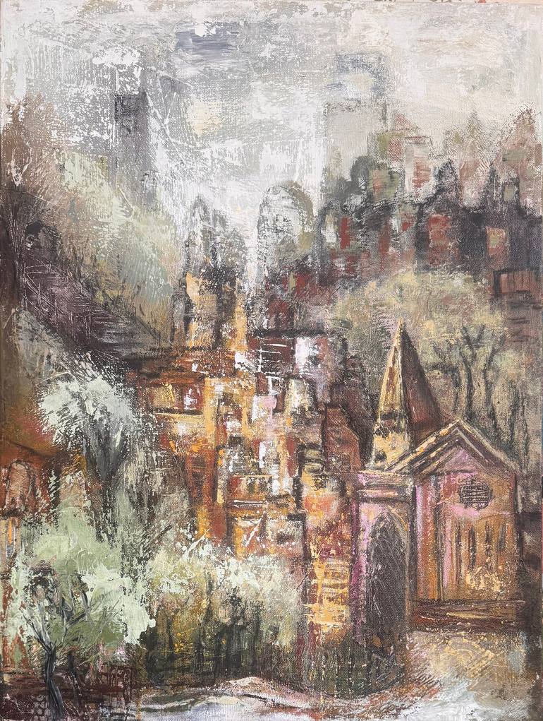 Peeli Kothi Painting by Smita Jain | Saatchi Art