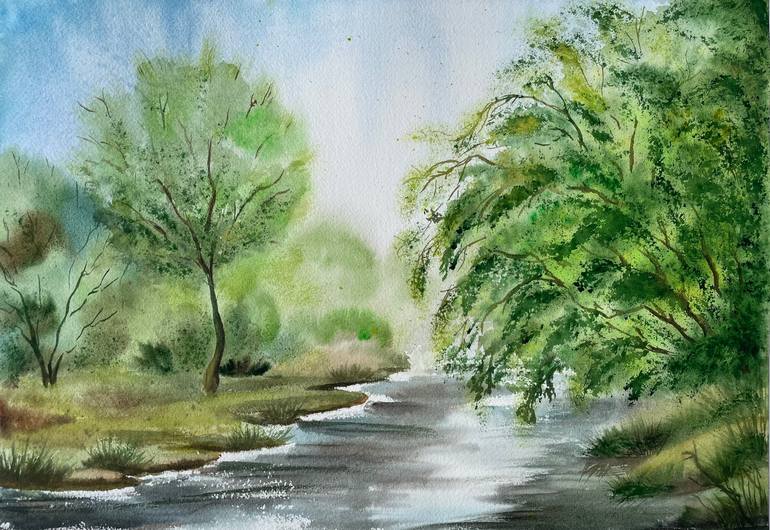 Svislach River May Painting By Weronika Waskowska Saatchi Art