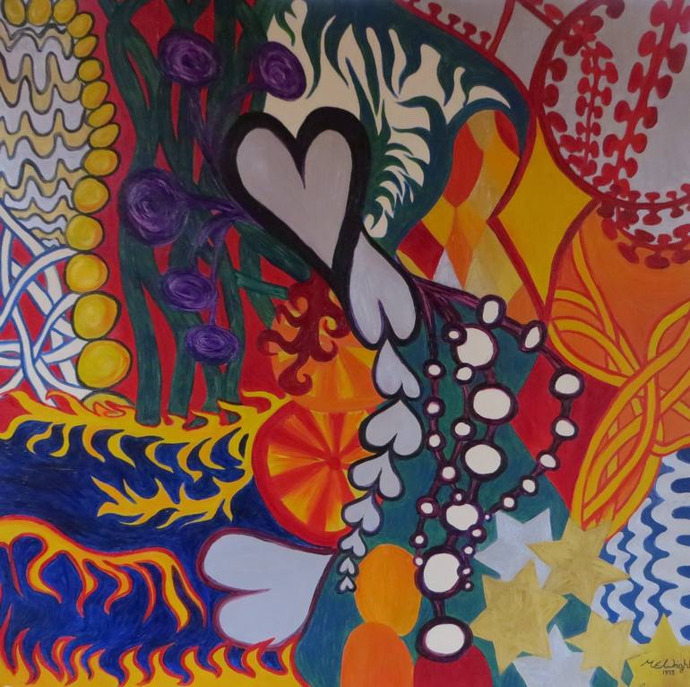 Psychedelic 70's Painting by Michele Field | Saatchi Art