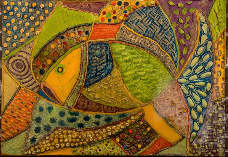 Miracle-yudo Fish... MIX! Painting by Polina Tarasova | Saatchi Art