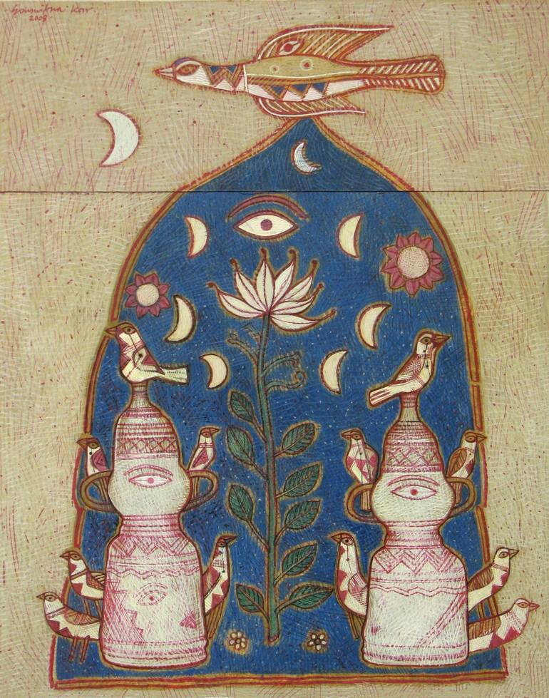 Basanta-1 Painting by soumitra kar | Saatchi Art