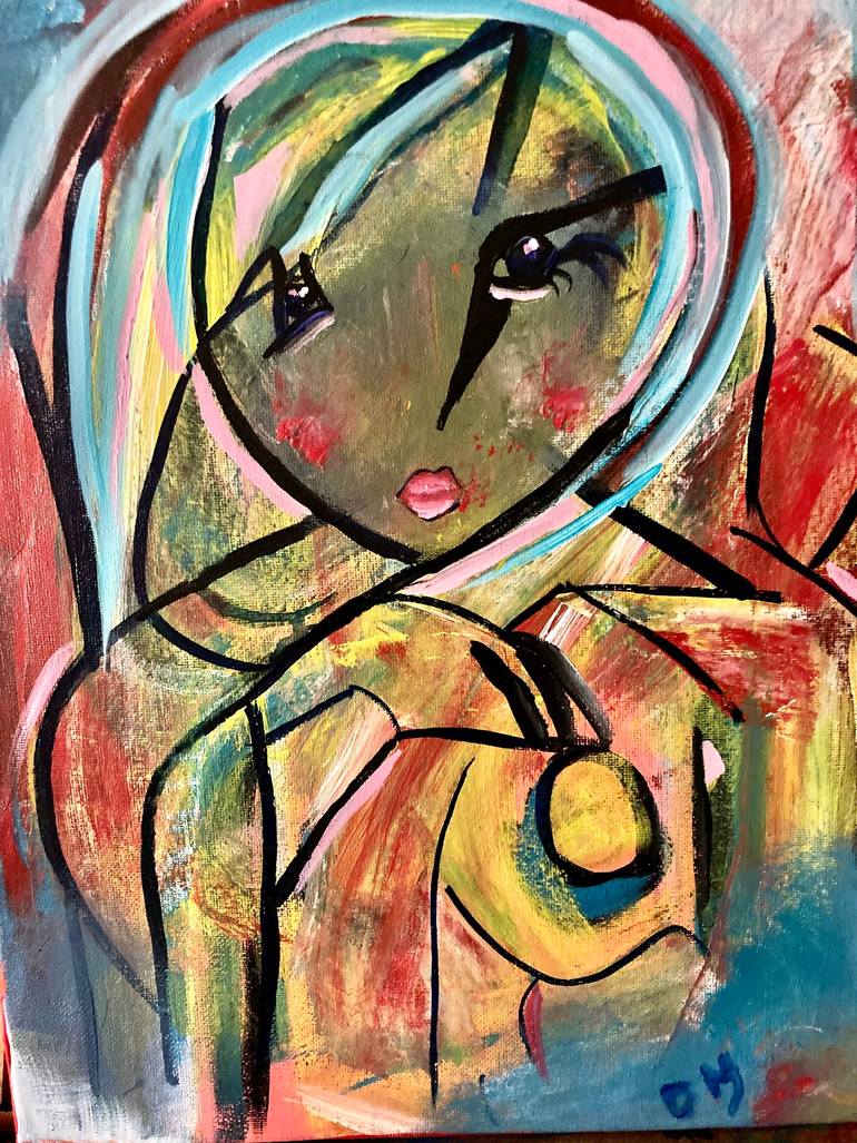 Lady Painting by Damaris Morales | Saatchi Art