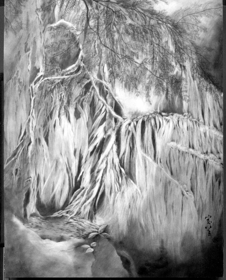 Lonely Giant Drawing by Barbara DeMott | Saatchi Art