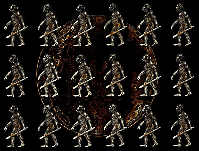 The golden fire of the planet Earth. The degradation of mankind ...