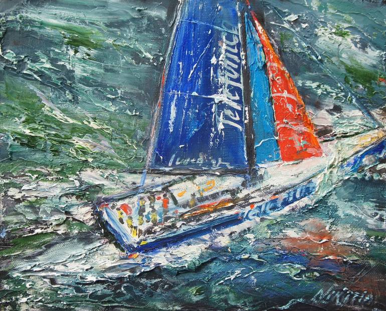 Regatta Painting by Alexandr Nikitin | Saatchi Art