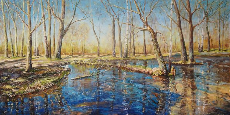 High water Painting by Alexandr Nikitin | Saatchi Art