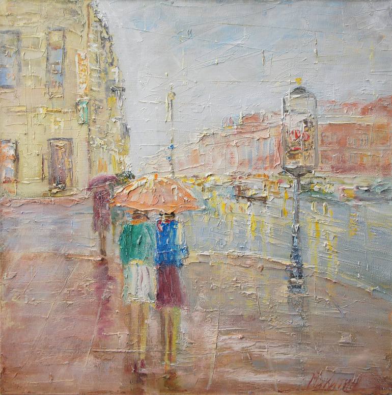 On Nevsky Prospect Painting by Alexandr Nikitin | Saatchi Art