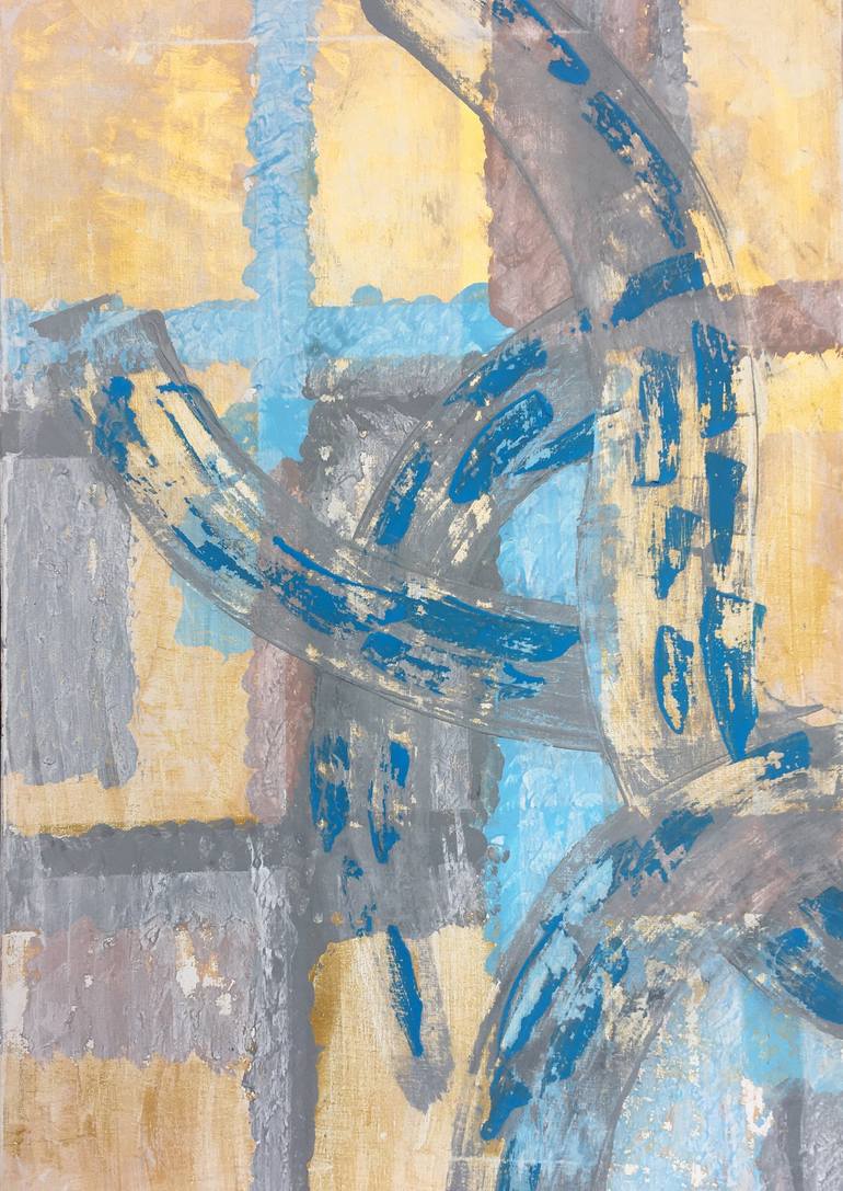 The matrix. Painting in pastel then nah on a light gold background ...