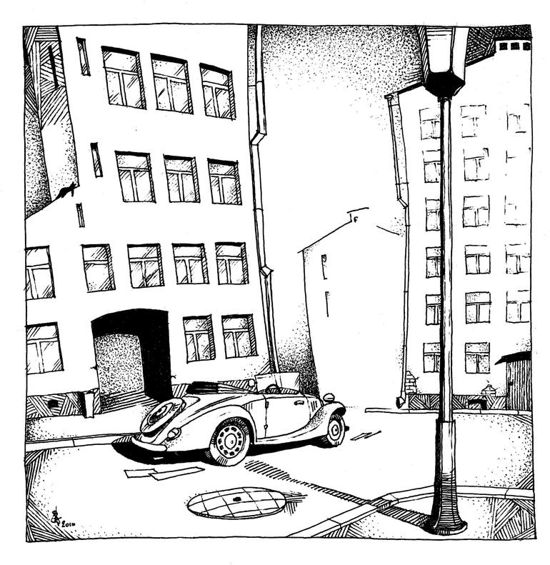 Street, dynamics Drawing by Vyacheslav Nikiforov | Saatchi Art