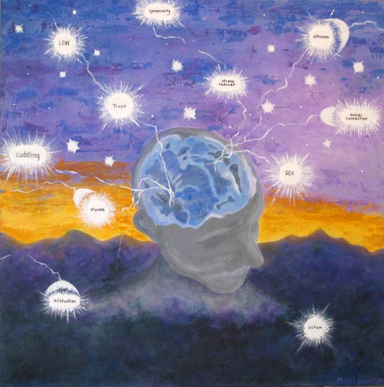 bonding receptor Painting by Marti Hand | Saatchi Art