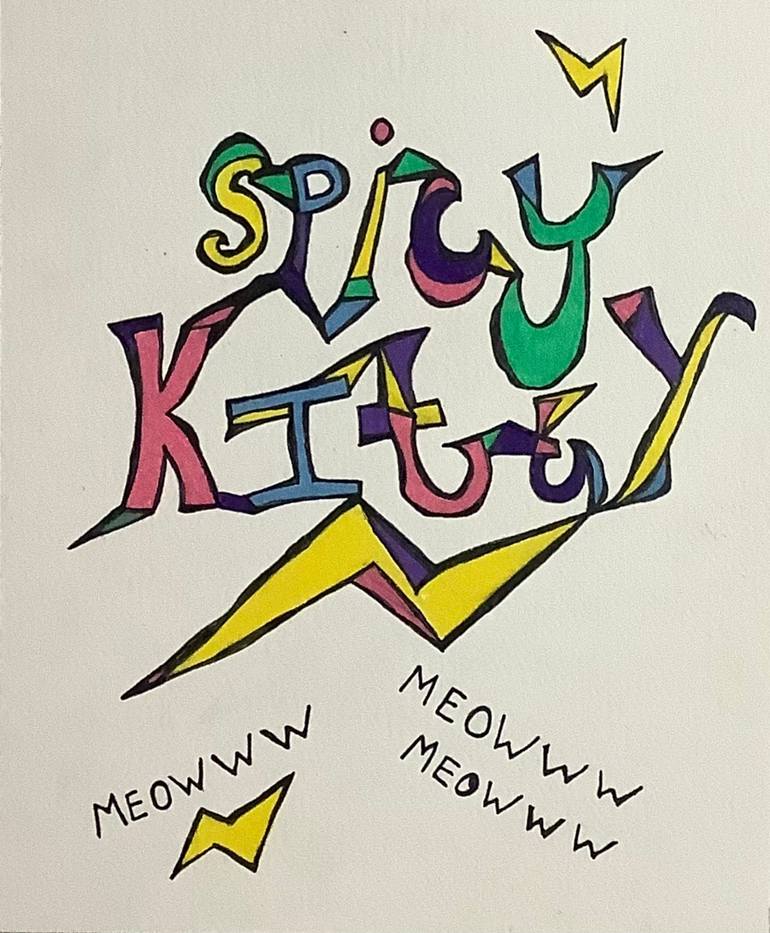 Spicy Kitty 1 Drawing by Hannah Mcconaughy | Saatchi Art