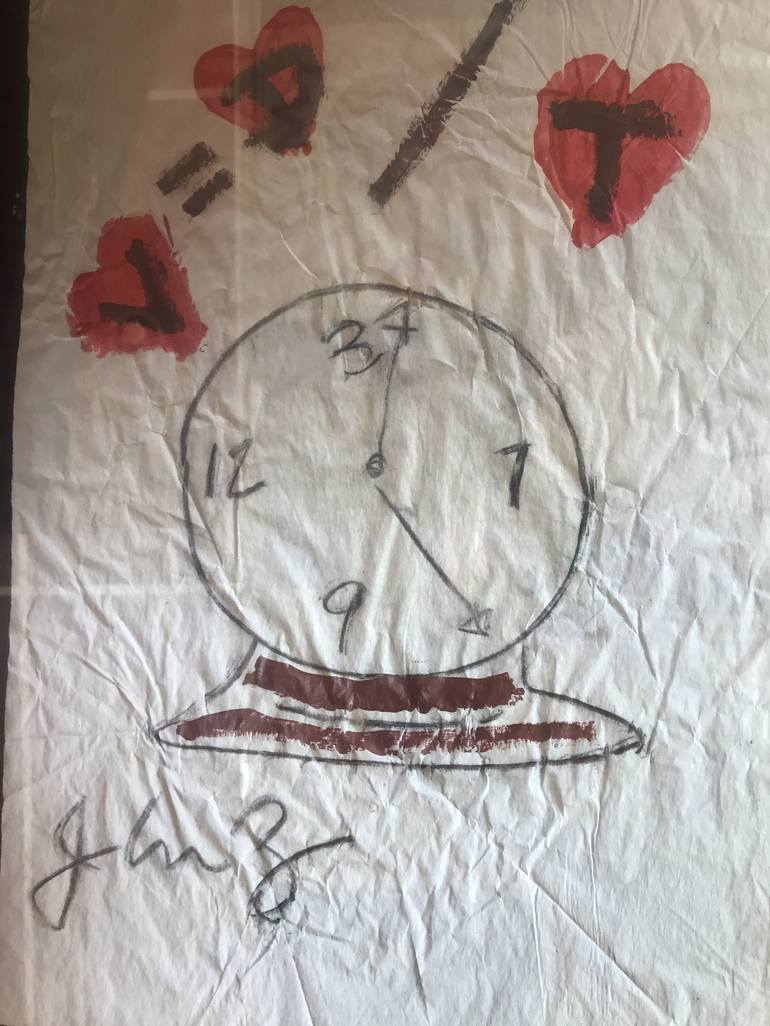 Clock of Joy Drawing by Jose Meraz | Saatchi Art