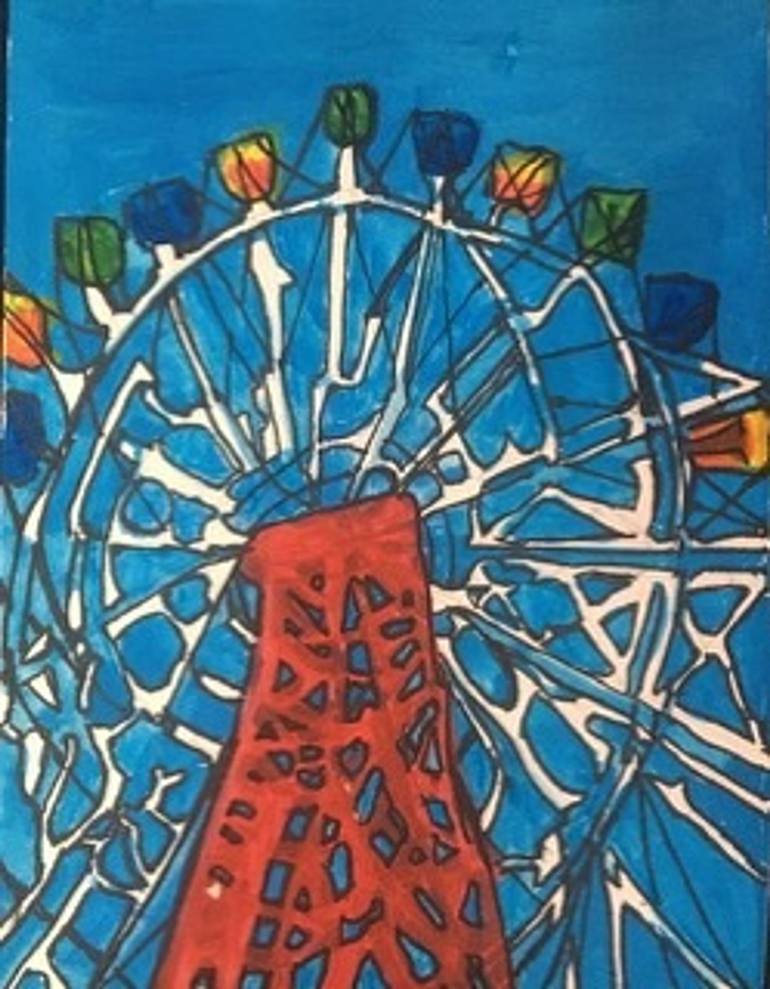 Ferris Wheel Painting by Janice Brown | Saatchi Art