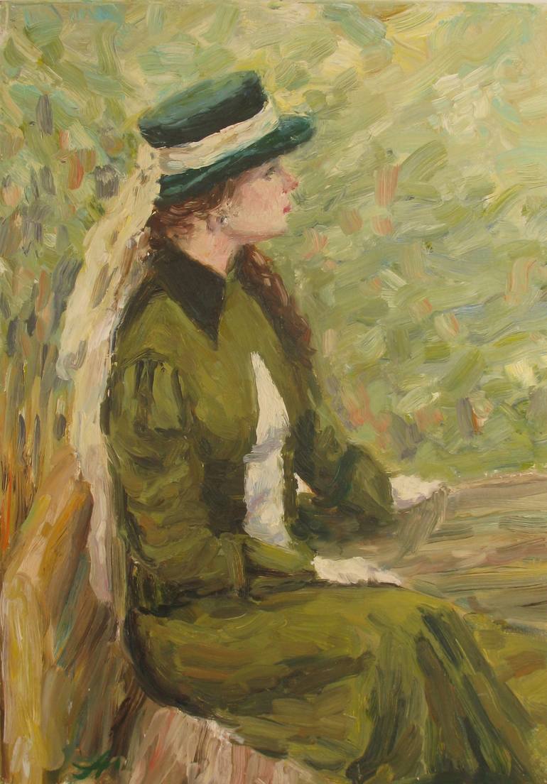 The girl in the boat Painting by Alexey Melnikov | Saatchi Art