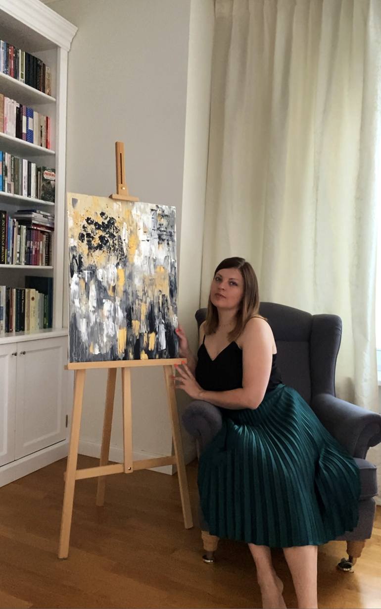 Champagne (Abstract art #1) Painting by Alona Savchuk | Saatchi Art