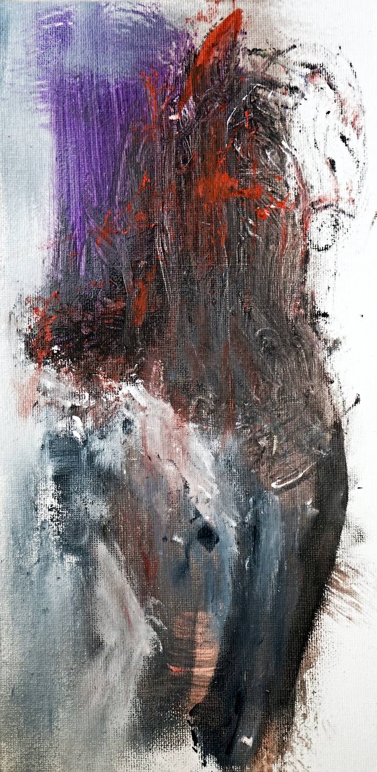 Watercolor original abstract watercolor painting saying goodbye no 4 ...