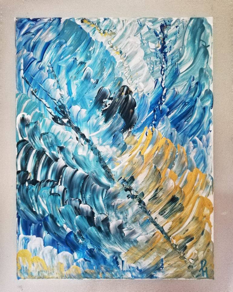 Poseidon's Trident Painting by Lisa deHoogh | Saatchi Art