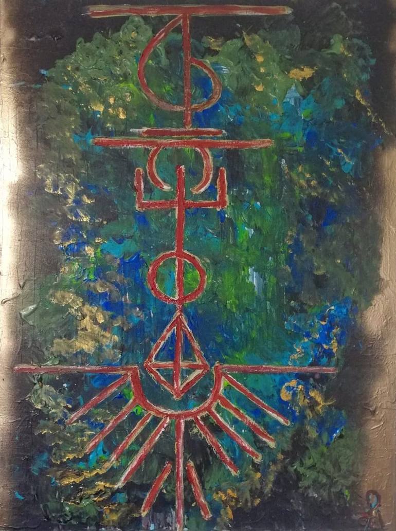 Give me my Runes Painting by Lisa deHoogh | Saatchi Art