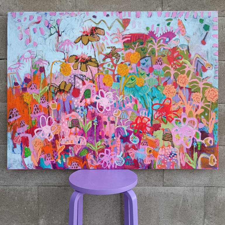 Bird Sanctuary Painting by Simona Vojteskova | Saatchi Art