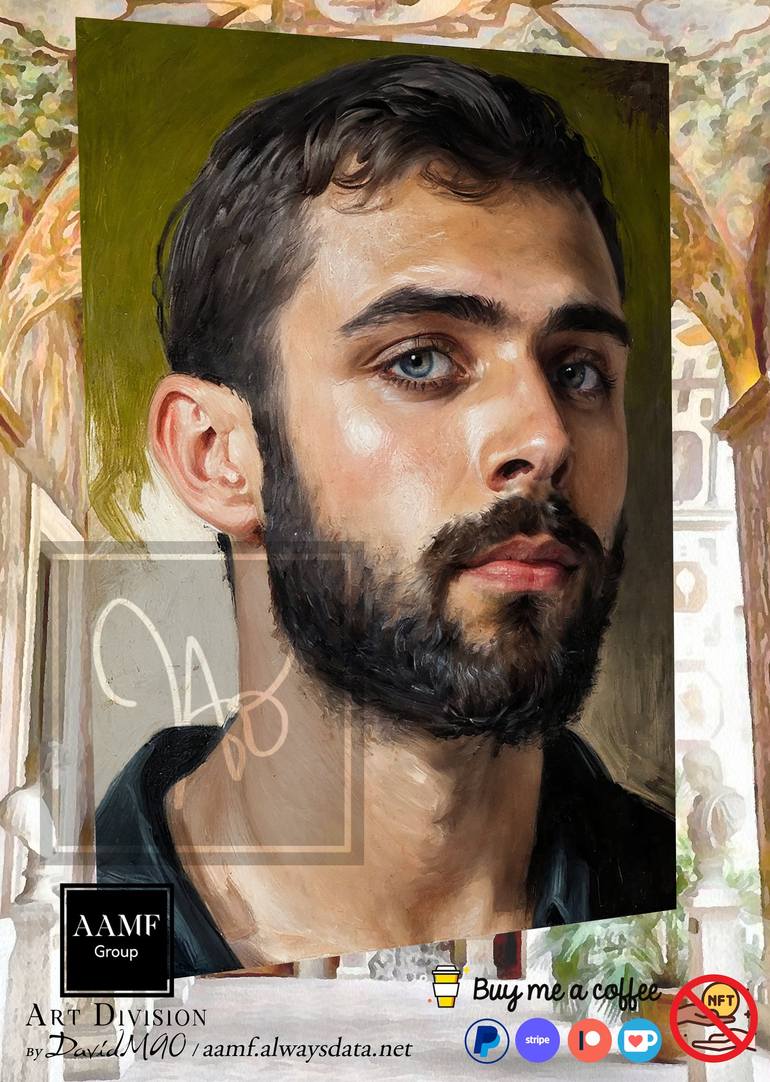 Portrait of a Man / DM61 Painting by David MAO | Saatchi Art