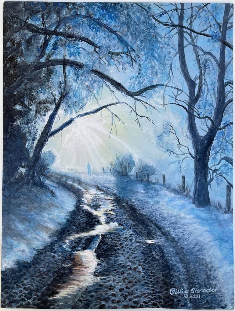 Lonely Road Painting by Billie Shrader | Saatchi Art