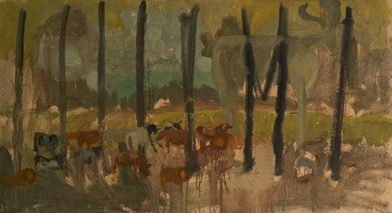 Los Leones y Las Vacas Painting by Adrián Isaac Loria | Saatchi Art